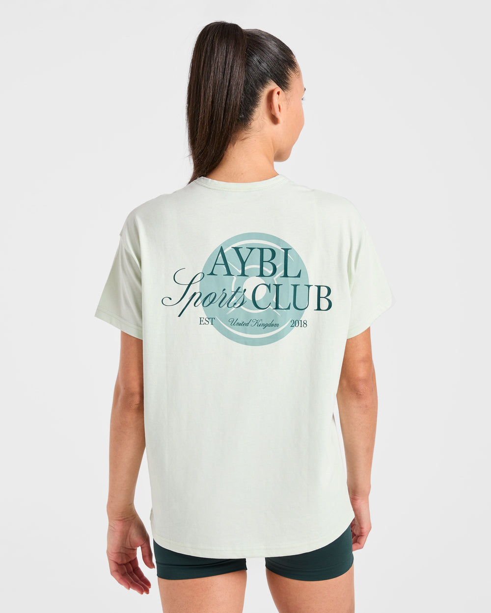 AYBL Sports Club Script Oversized T Shirt - Groen