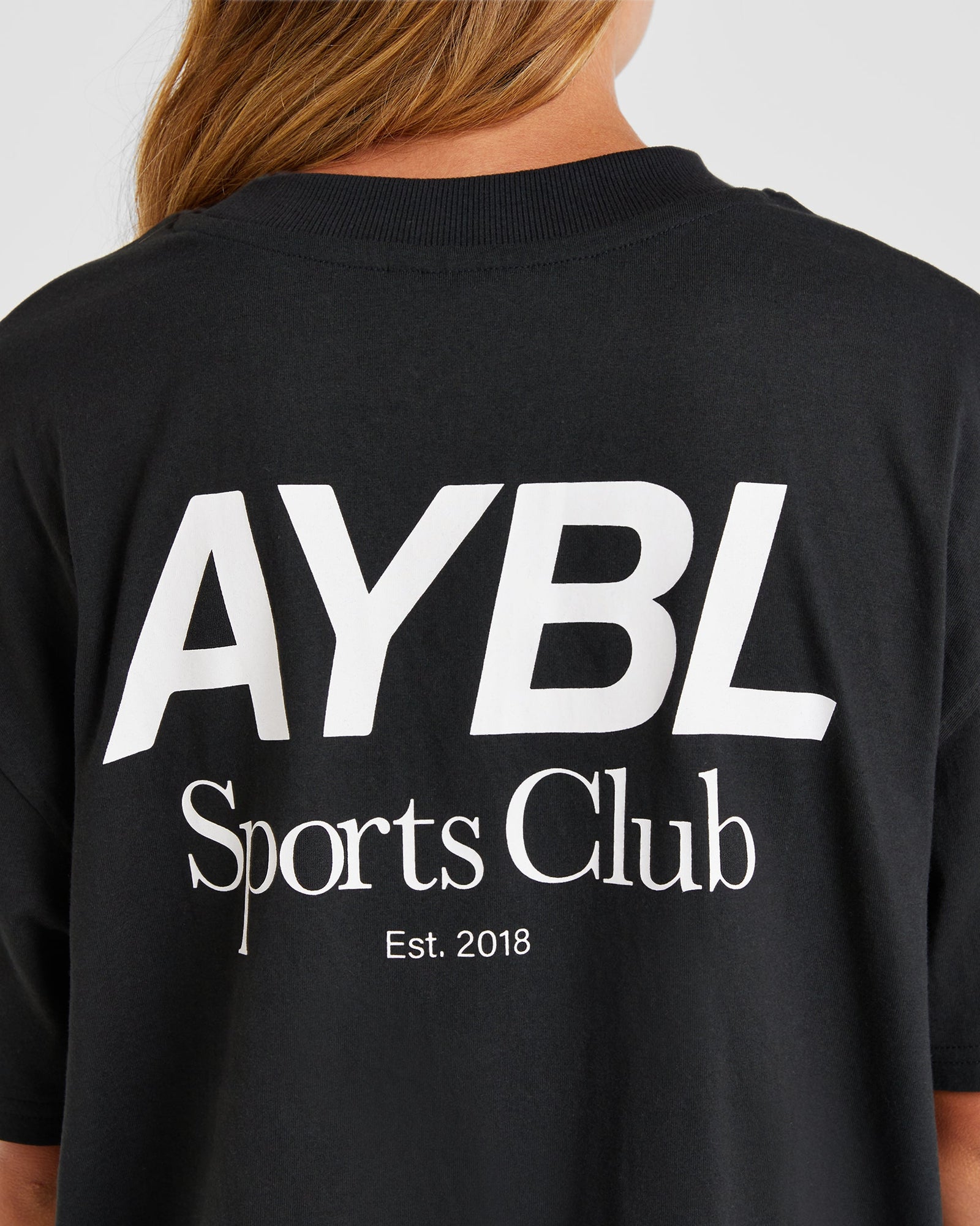 AYBL Sports Club Oversized T Shirt - Zwart